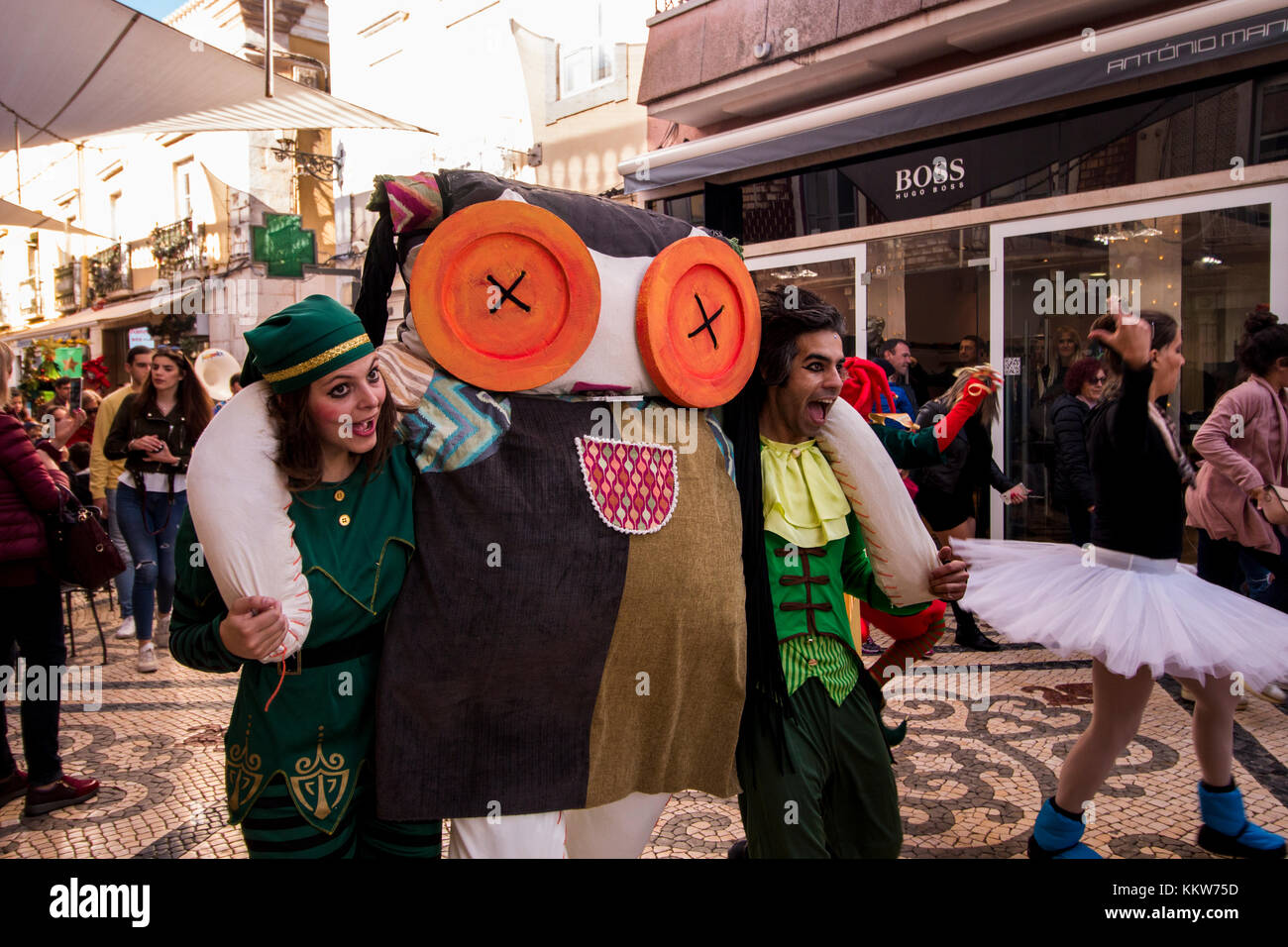 FARO, PORTUGAL - 1st DECEMBER : The arrival of Santa Claus parade in ...