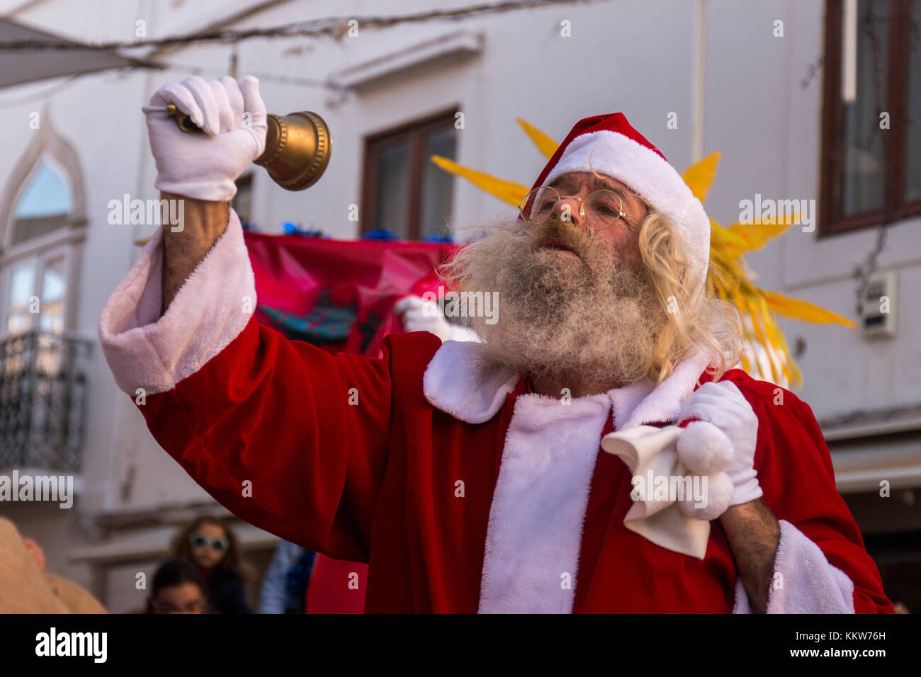 FARO, PORTUGAL - 1st DECEMBER : The arrival of Santa Claus parade in ...