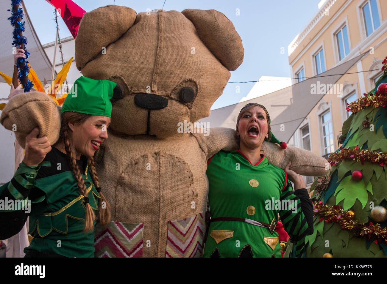 FARO, PORTUGAL - 1st DECEMBER : The arrival of Santa Claus parade in ...