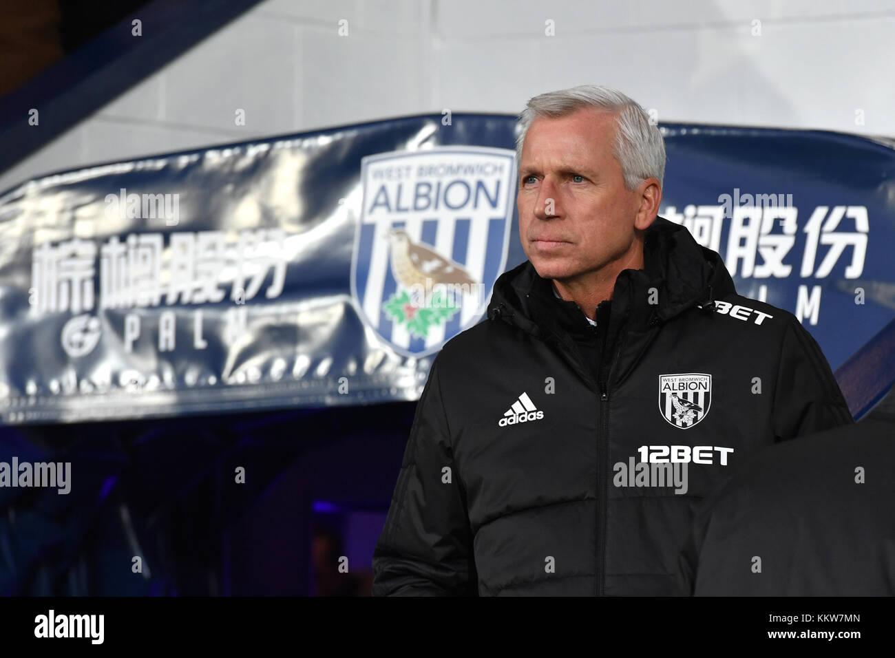 West Bromwich Albion manager Alan Pardew during the Premier League ...
