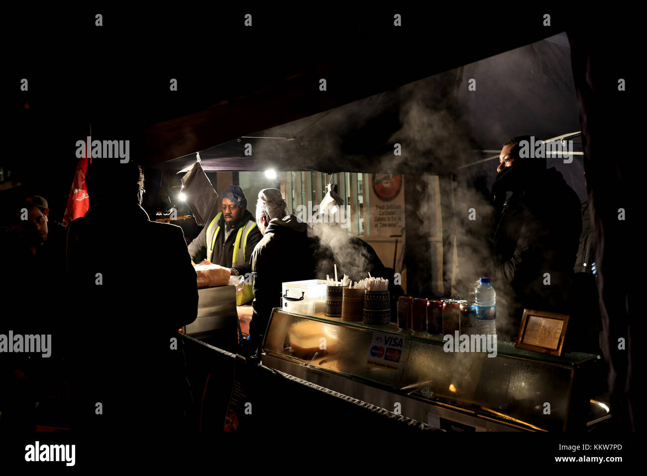 General view of a food stall before the Premier League match at the ...