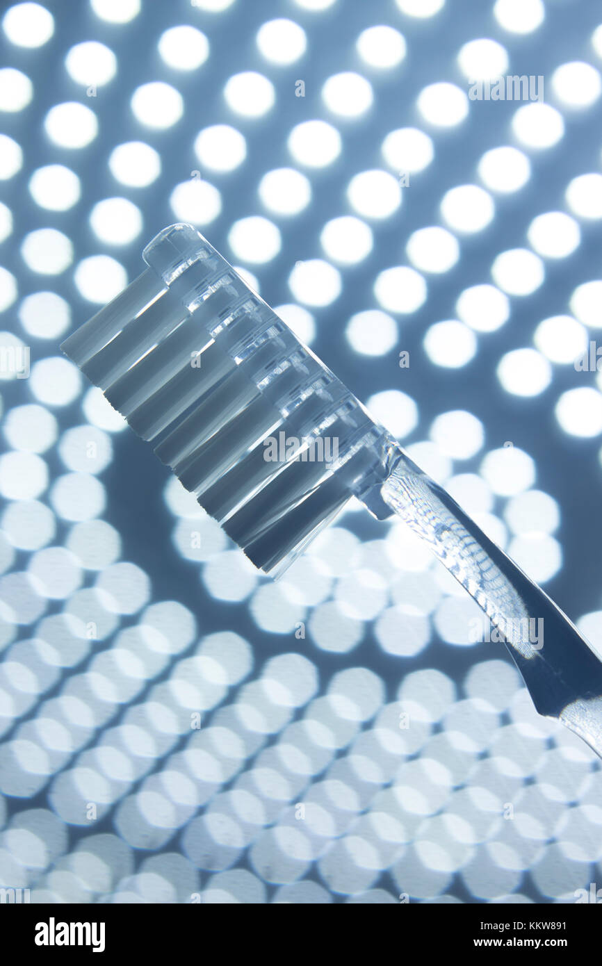 Dental teeth cleaning toothbrush isolated on lights background Stock ...