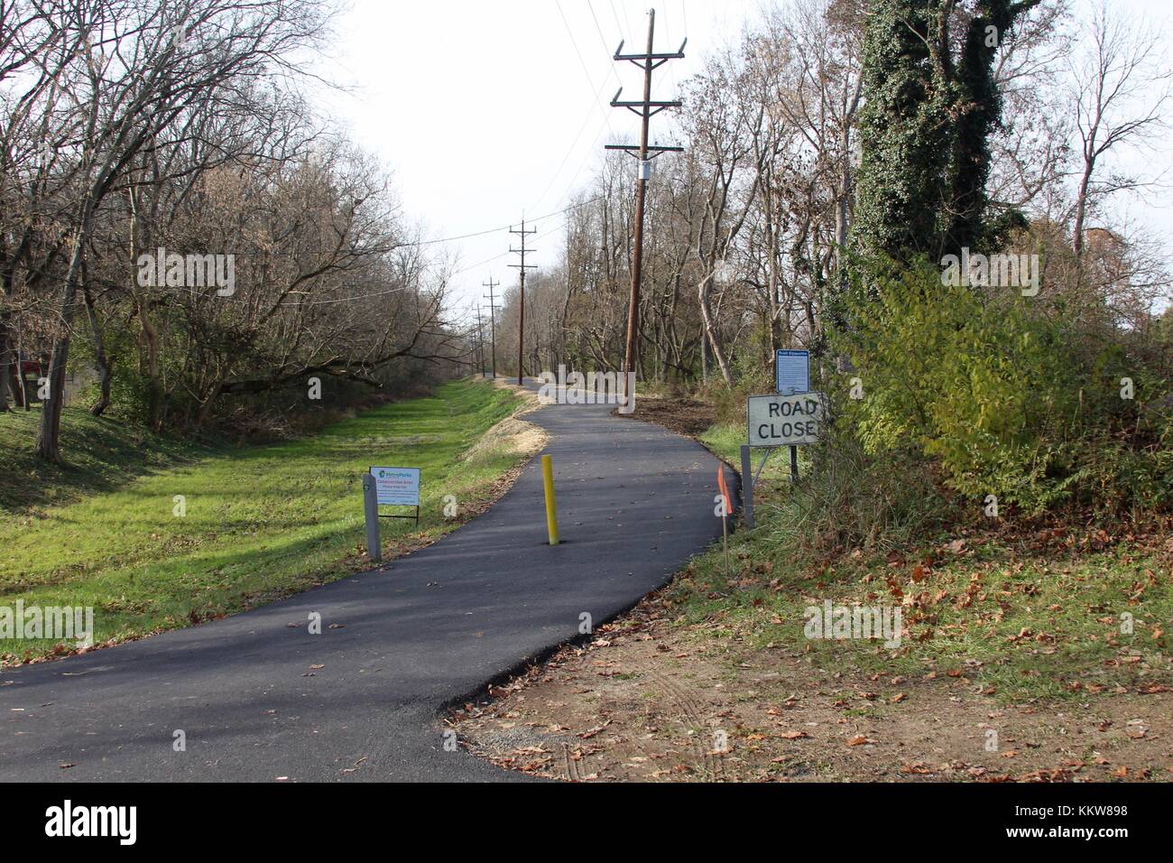 Hiking in the autumn forest of Butler County Ohio in the month of ...