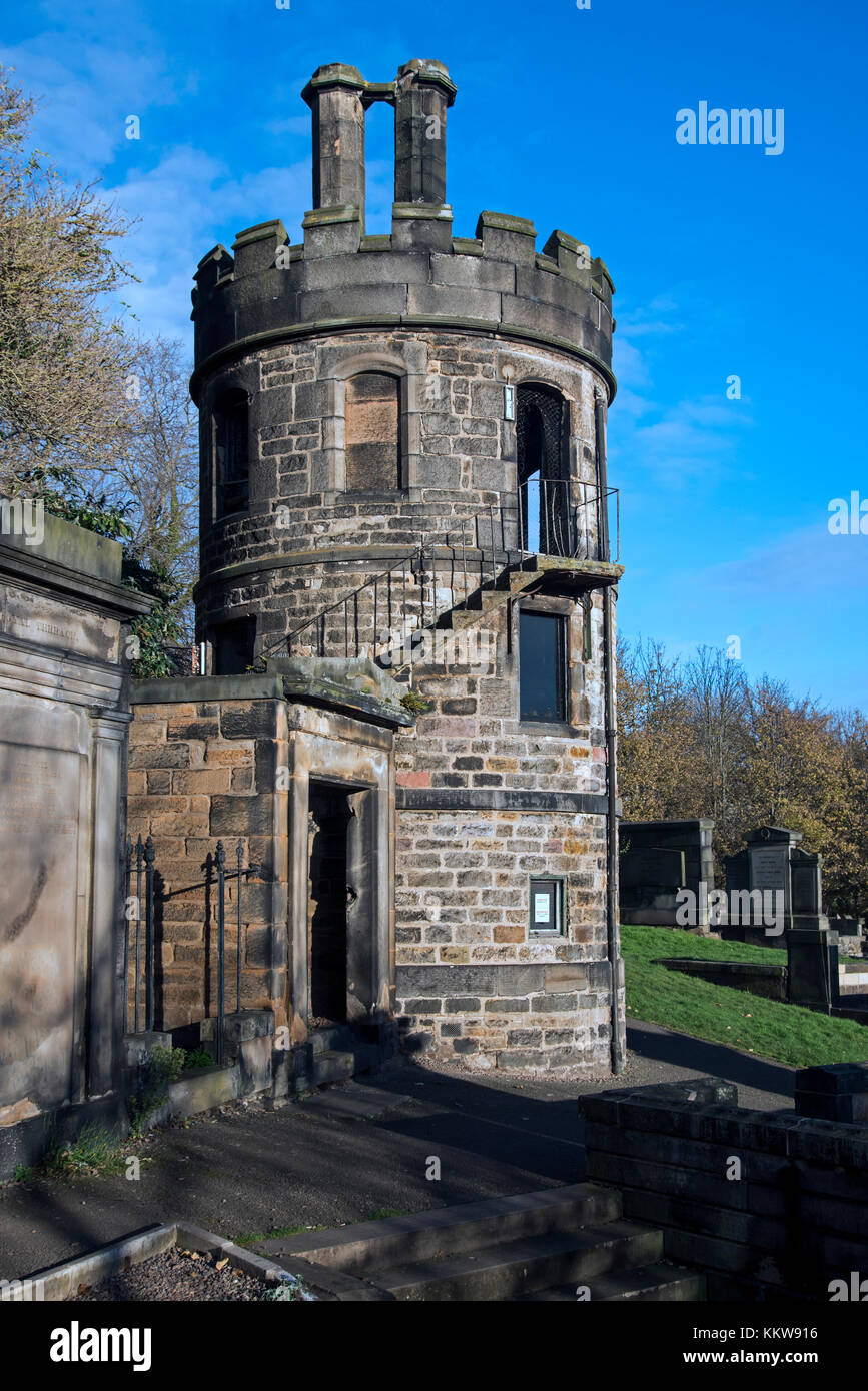 The derelict watchtower in New Calton Burial Ground, Edinburgh ...