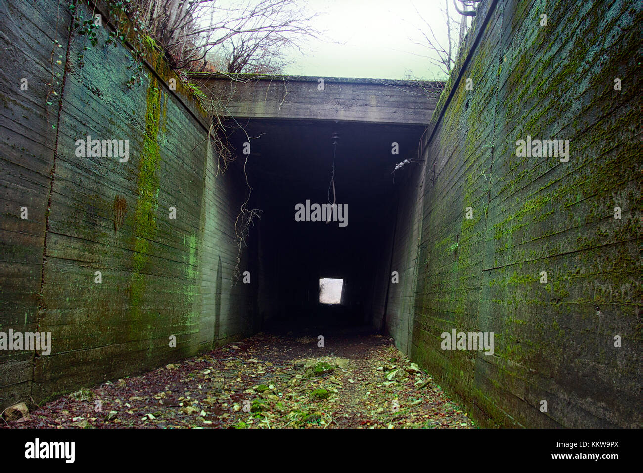 Military tourism and video Wargame. Underground military bunker from ...