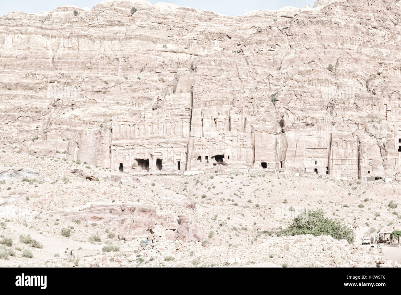 tomb in the antique site of petra in jordan the beautiful wonder of the ...