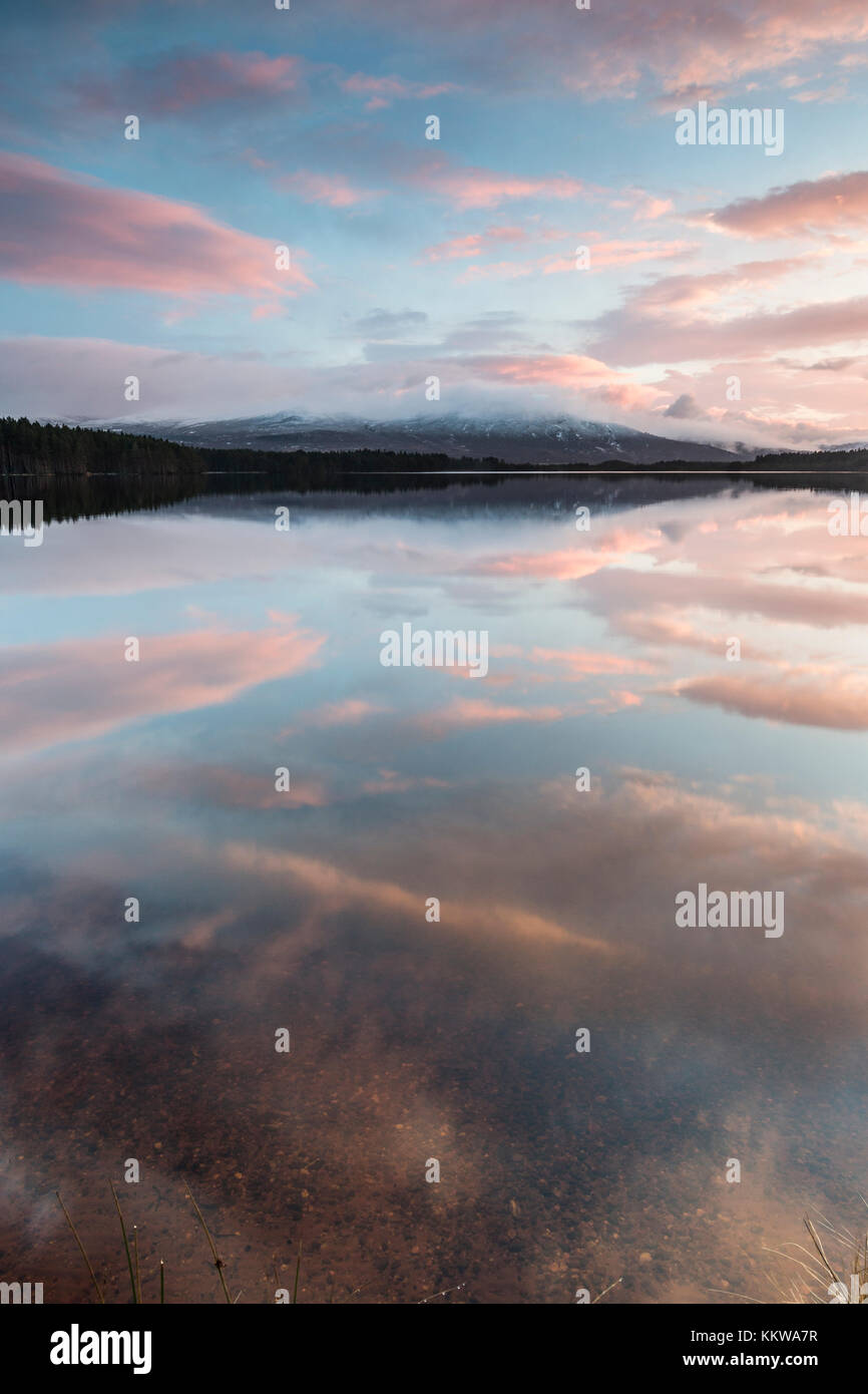 Loch Garten and evening cloud in the Cairngorms National Park of ...