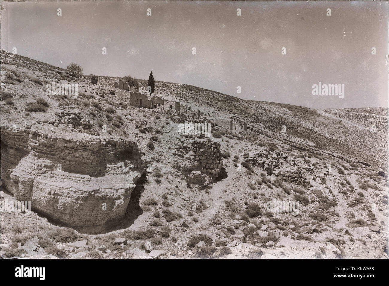 in the mountain of eden jordan the view from the antique castle Stock ...
