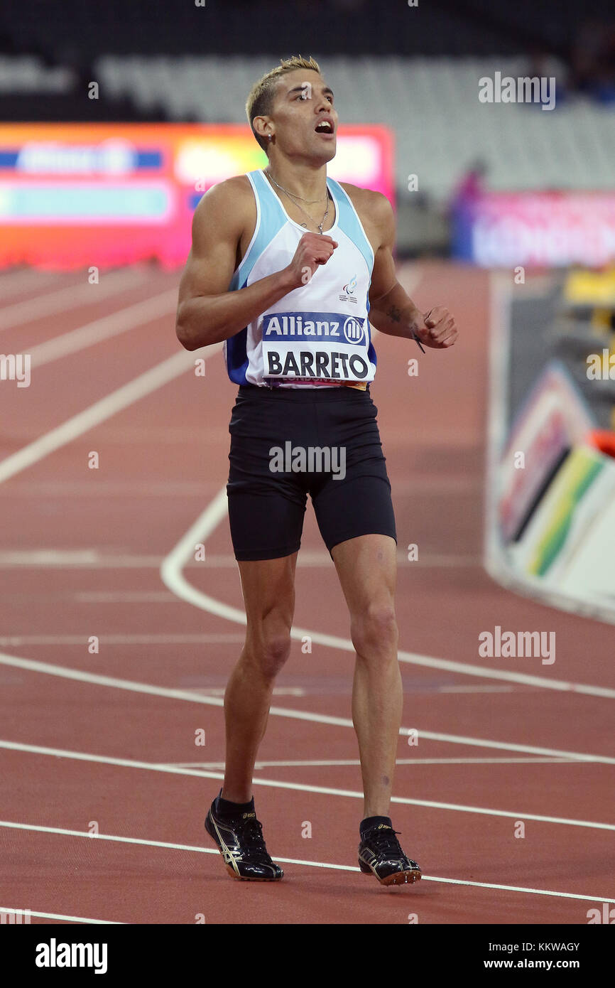 Hernan BARRETO of Argentina in the Men's 200m T35 Final at the World Para Championships in ...