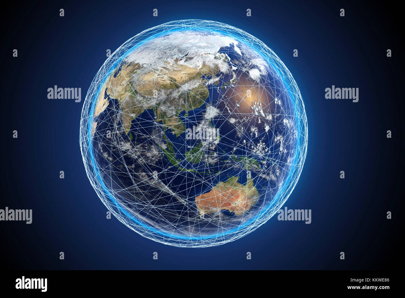 Global connections, conceptual computer illustration. View focused on ... Global connections, conceptual computer illustration. View focused on ...