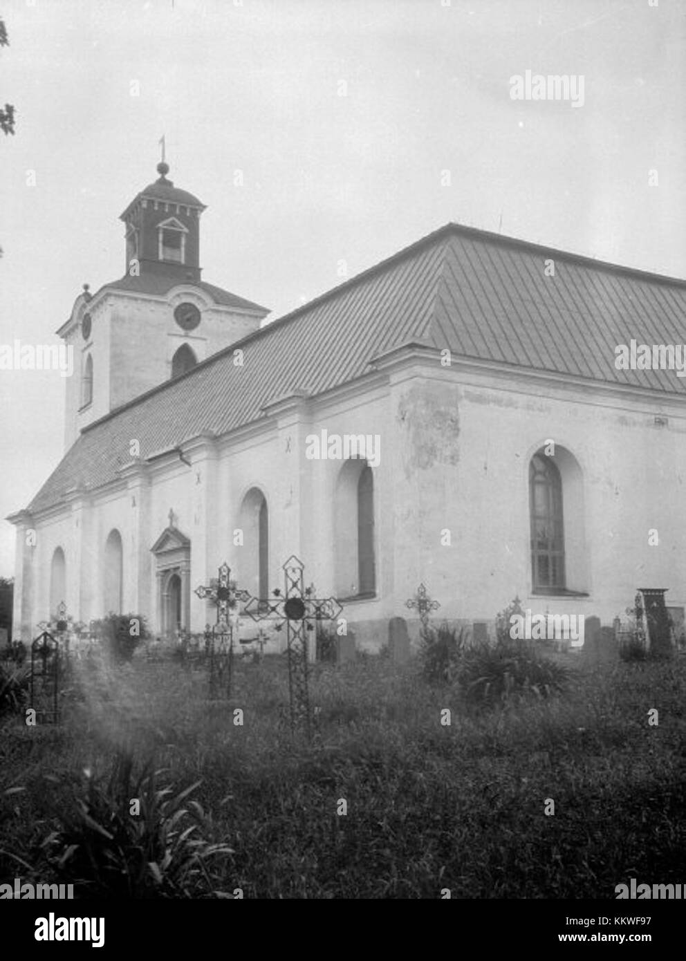 Alfta kyrka, a historic church in Sweden, cataloged under KMB ...