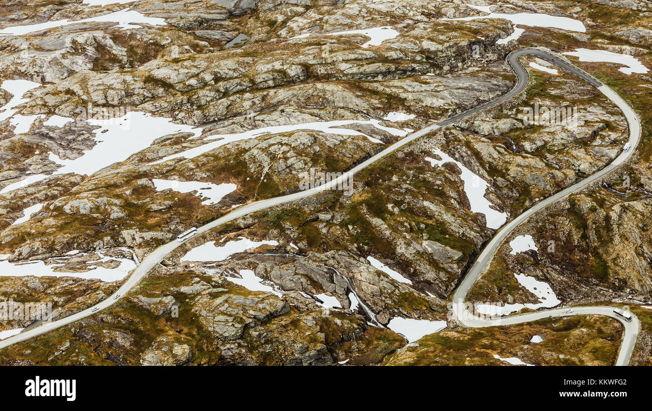 The Nibbevegen road up to Dalsnibba mountain, Norway Stock Photo - Alamy
