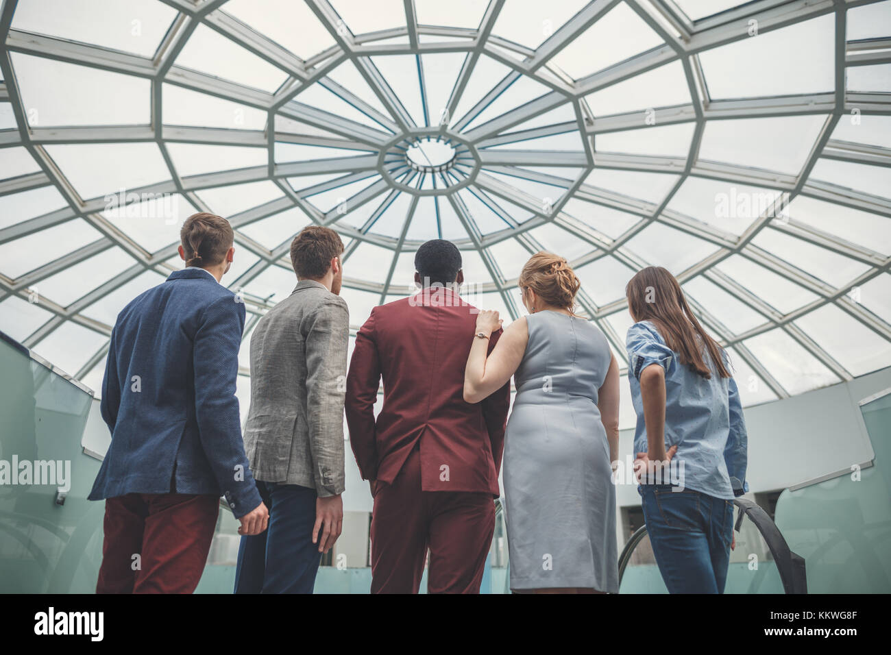 Business people from back - looking at something Stock Photo - Alamy