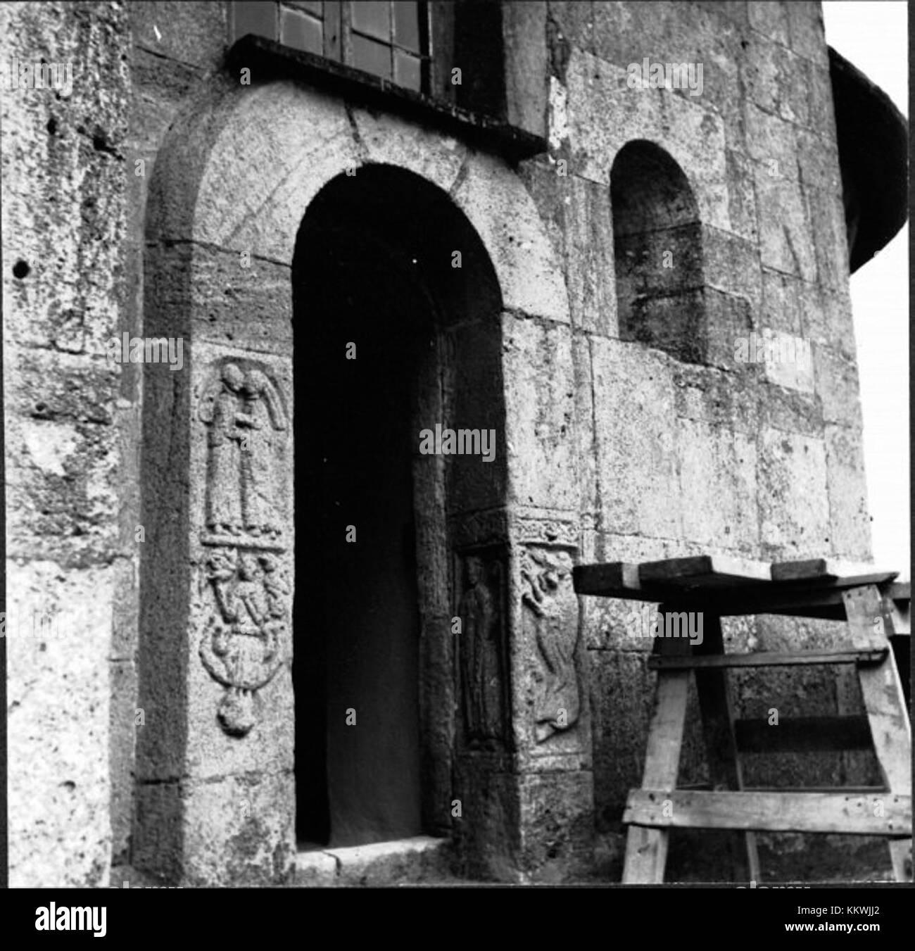 A photograph of Fardhems Kyrka, a church in Sweden, captured in the KMB ...