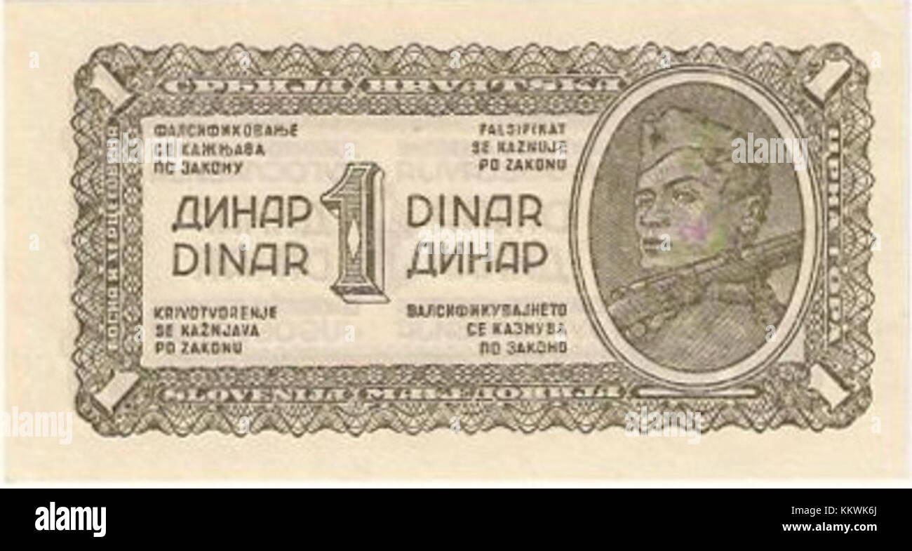 The 1 dinar coin from 1944 represents a significant piece of currency ...