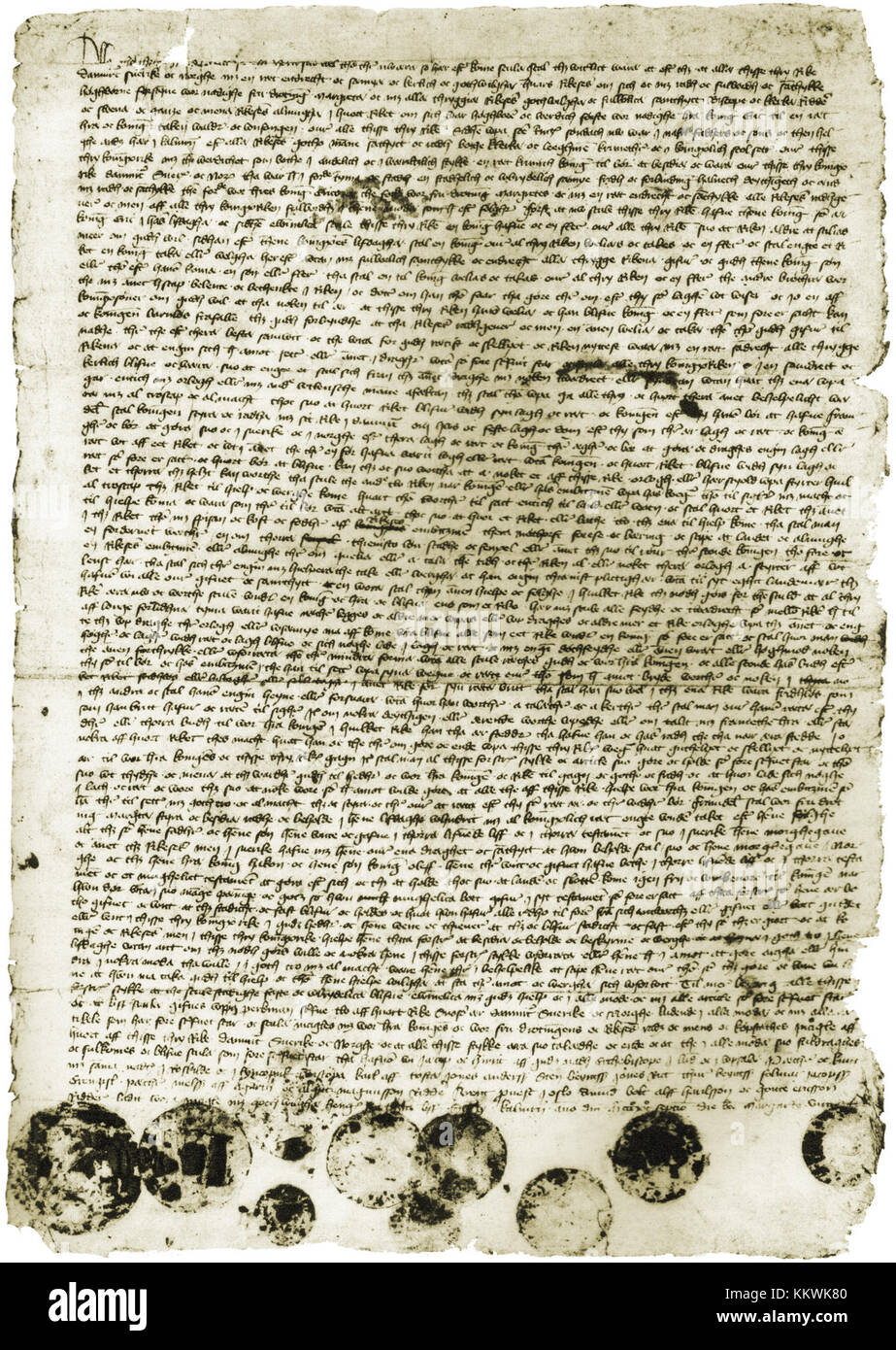 A historical document related to the Kalmar Union, a political union ...