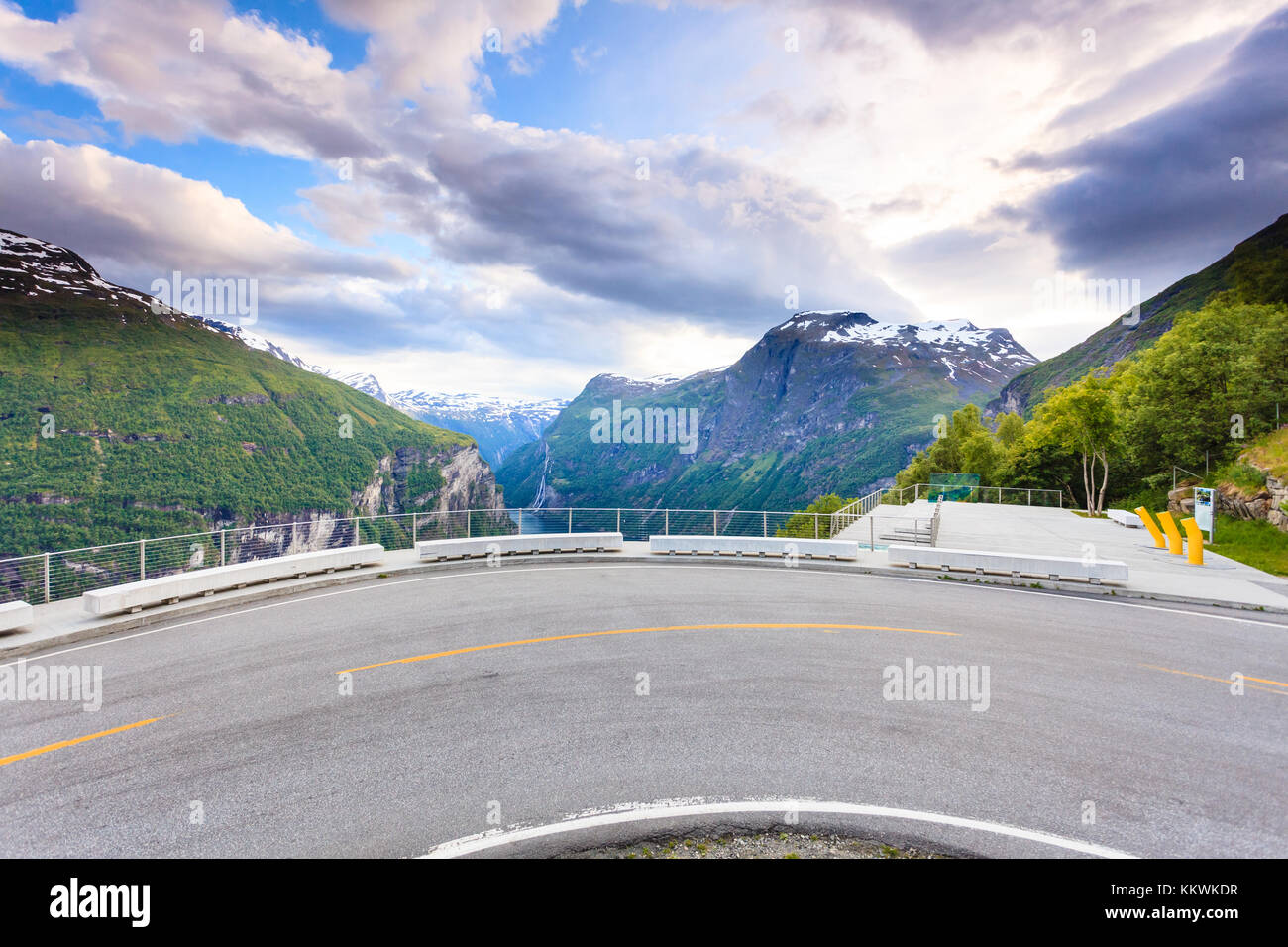 Tourism vacation and travel. Beautiful view over magical ...