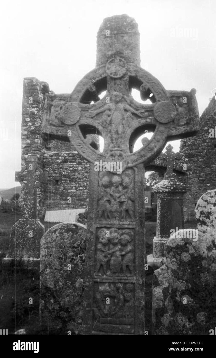 Clonmacnoise, a monastic site in Ireland, known for its medieval ruins ...