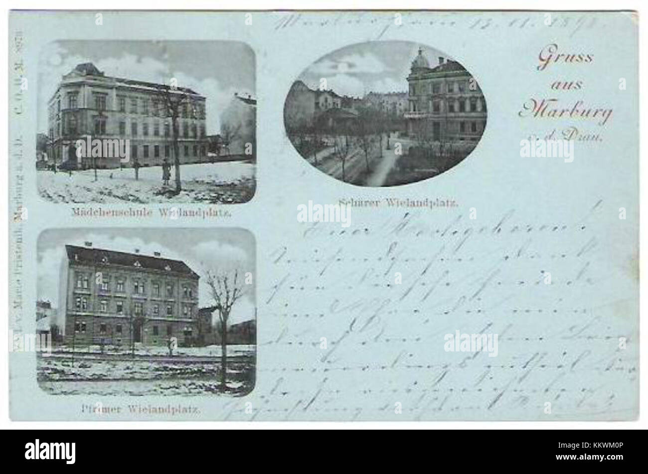 1898 postcard of Maribor Stock Photo - Alamy