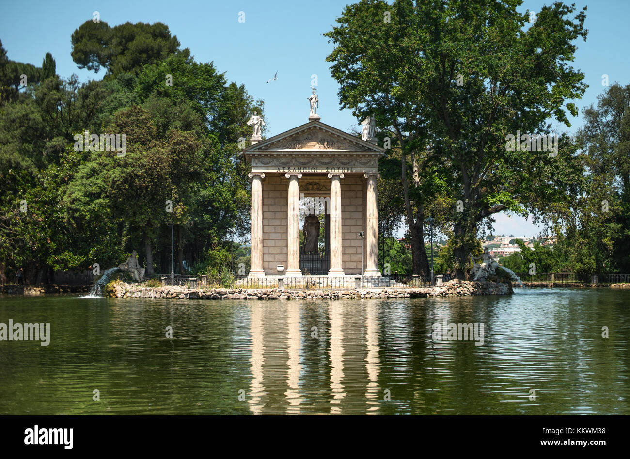 Temple of Esculapio in Villa Borghese park, Rome, Italy, Europe Stock ...