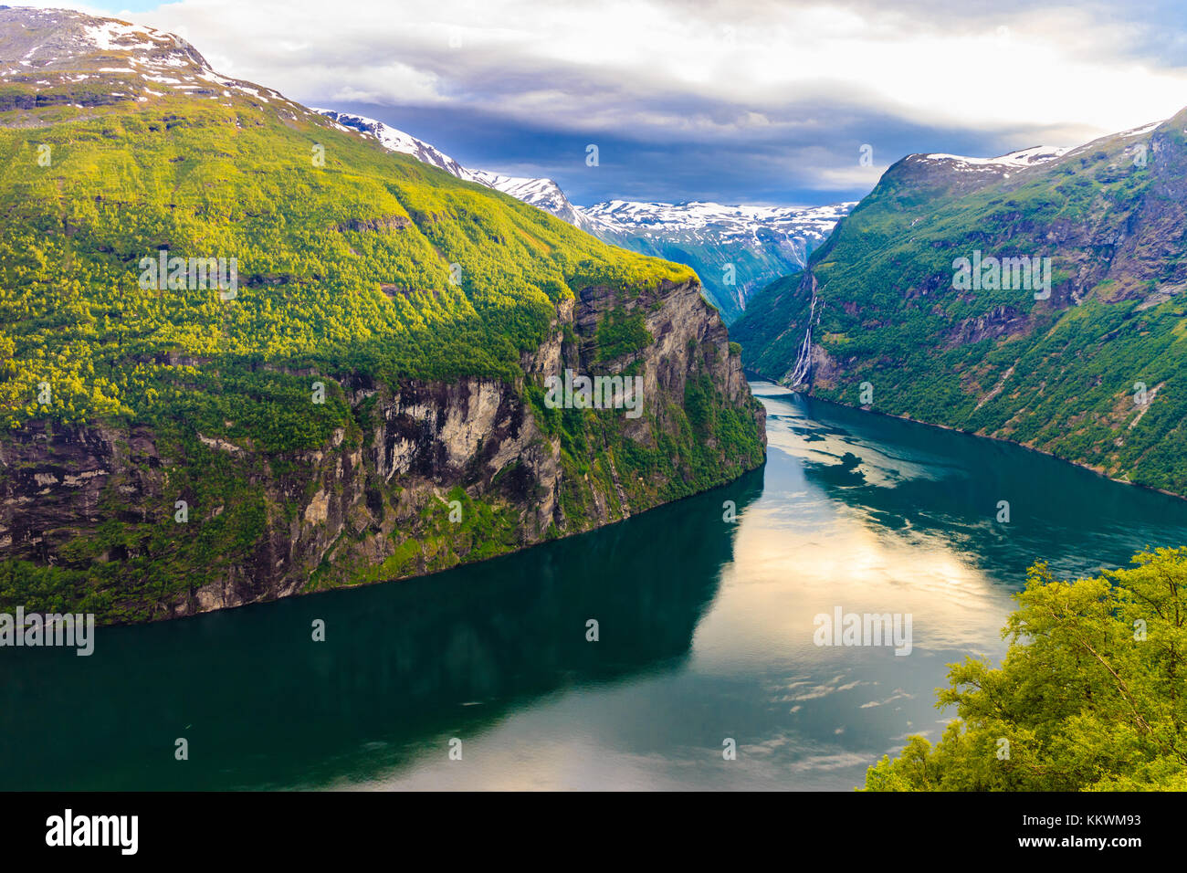 Tourism vacation and travel. Beautiful view over magical ...
