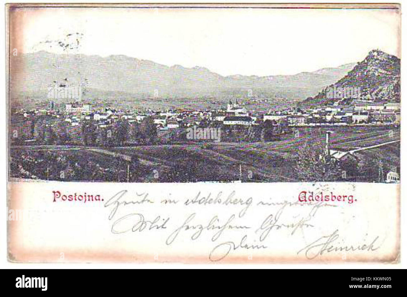 A 1899 postcard featuring Postojna, Slovenia, capturing the townâ€™s ...