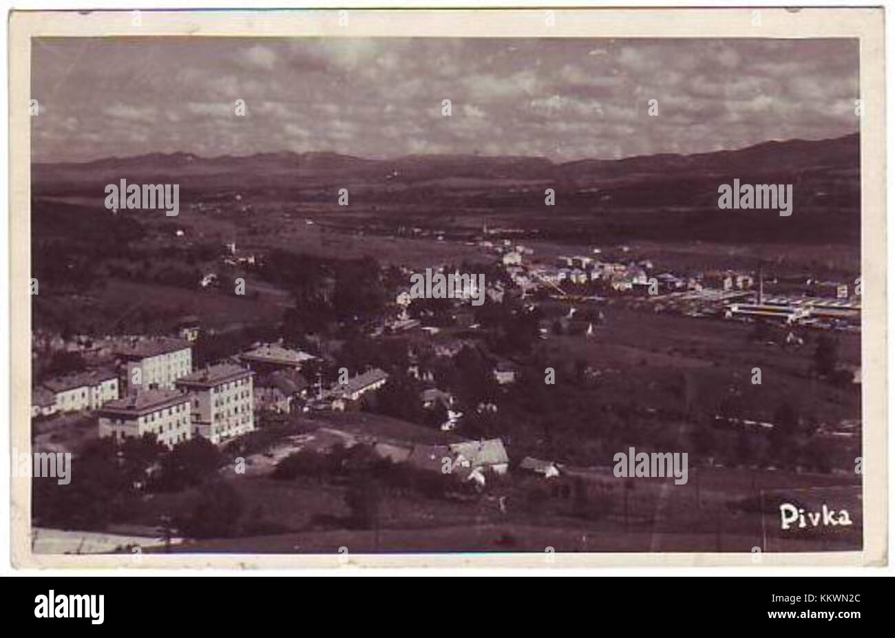 1961 postcard of Pivka Stock Photo - Alamy