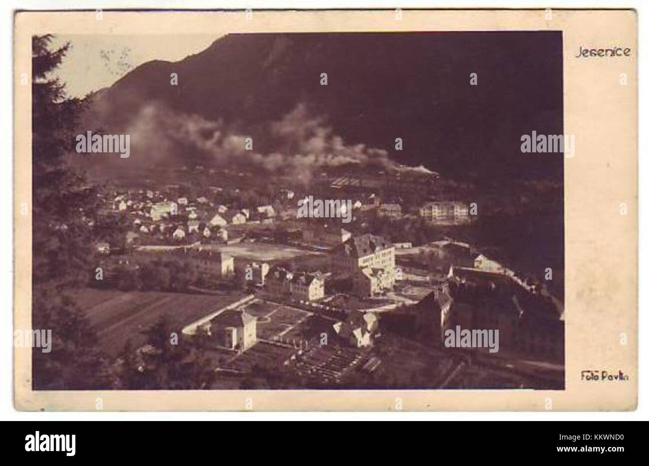 This 1960 postcard depicts a scene from Jesenice, a town in Slovenia ...