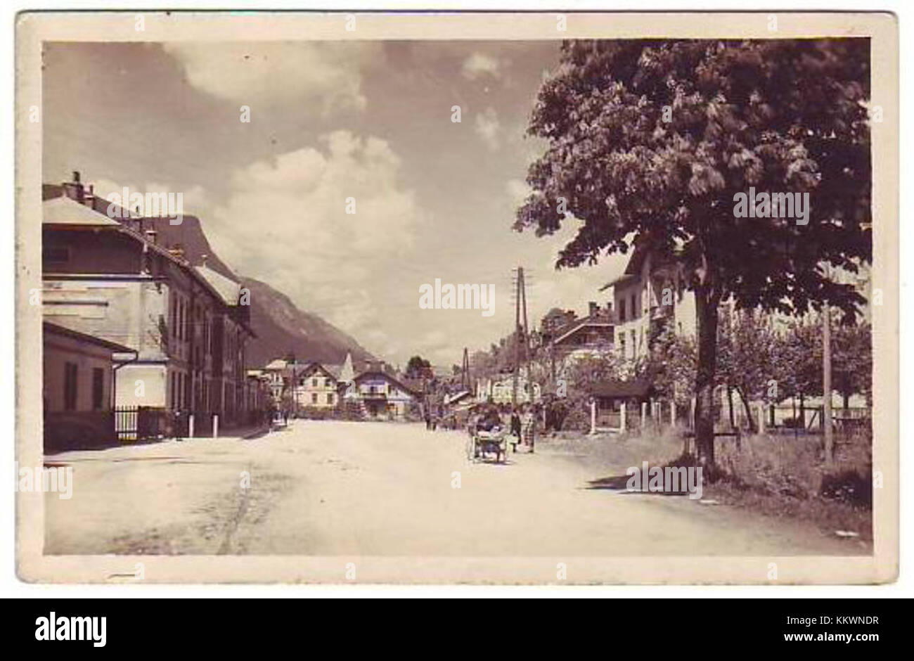This 1927 postcard captures an image of Jesenice, showcasing the townâ ...