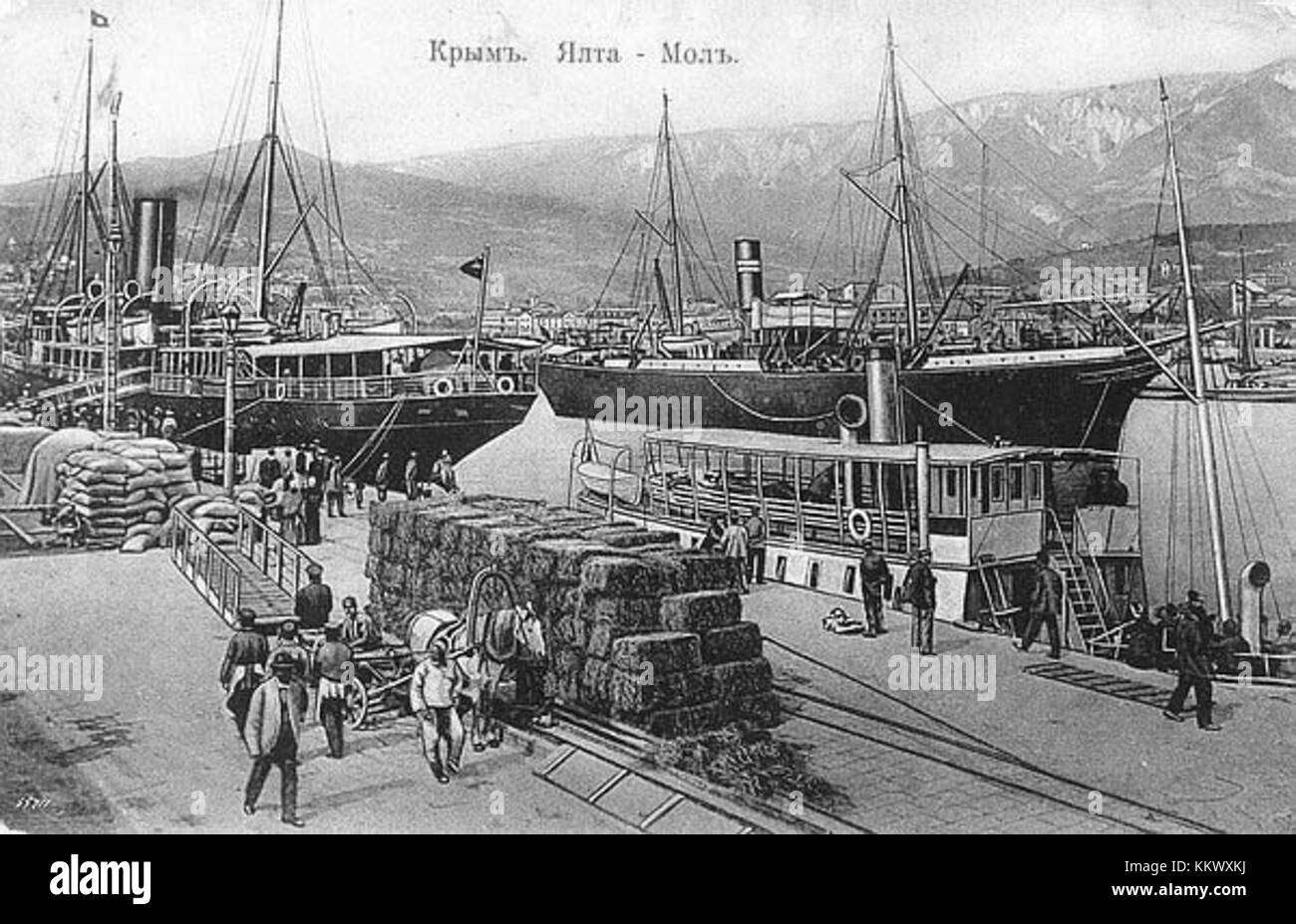 A scenic pier located in Yalta, Crimea, known for its historical ...