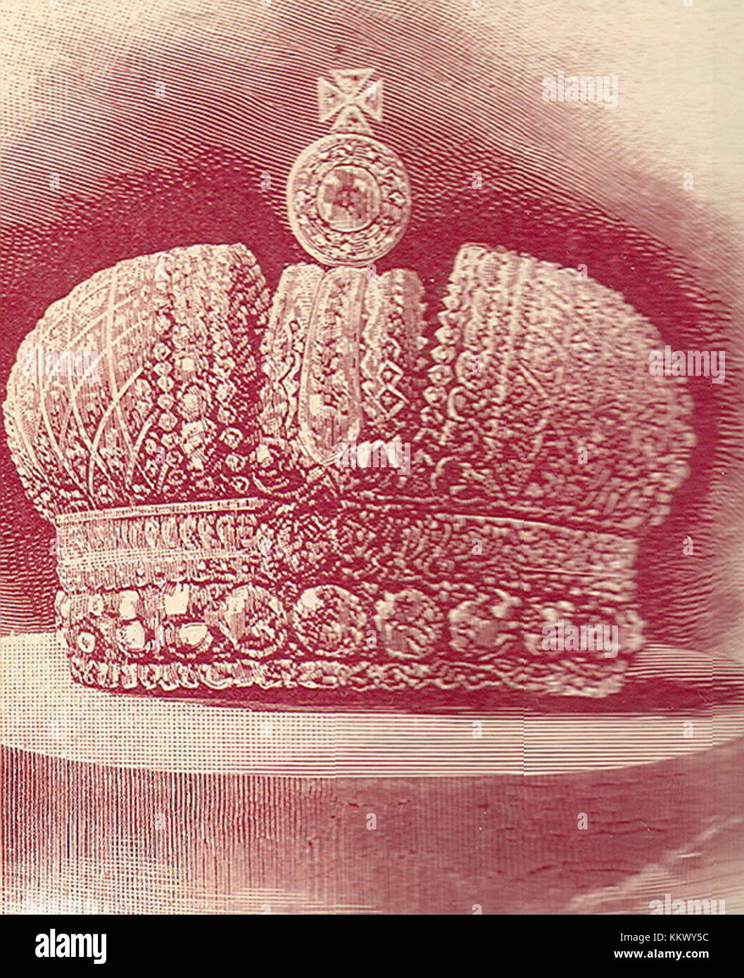 The Small Imperial Crown of Russia, depicted in an engraving, was used ...