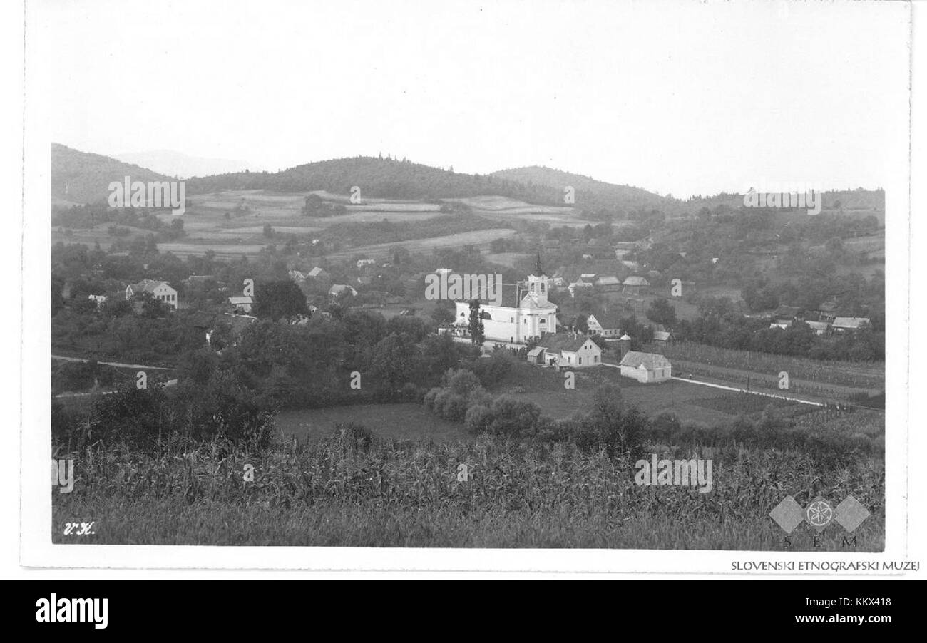 This postcard captures the scenic beauty of Velike Brusnice, a village ...