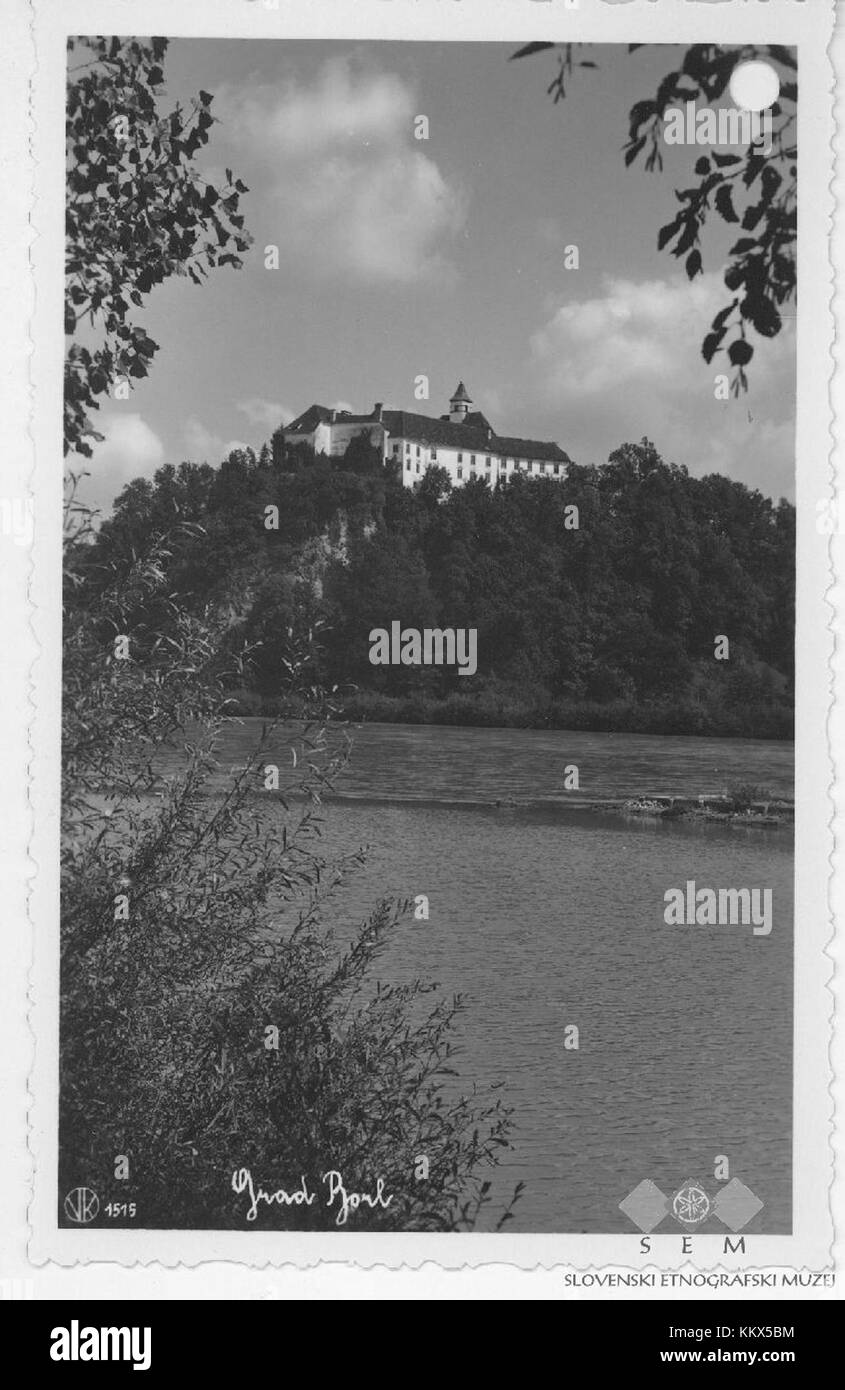 This vintage postcard features Borl Castle, located in Sweden. The ...