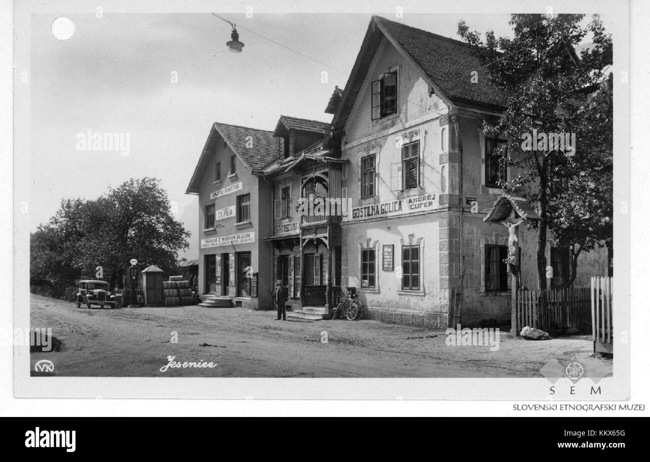 A postcard depicting Jesenice, Slovenia, showcasing the scenic town ...