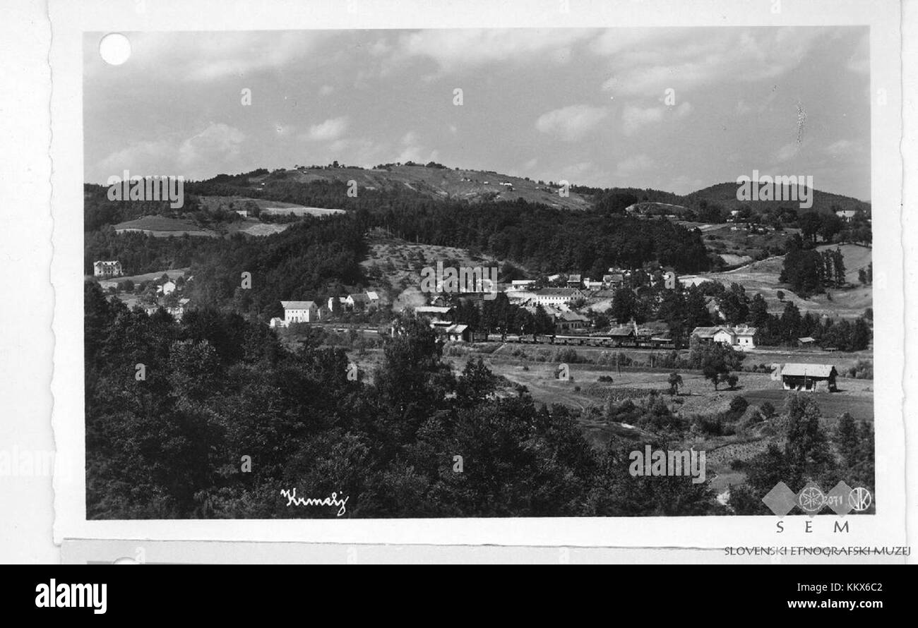 This vintage postcard depicts Krmelj, a small village known for its ...
