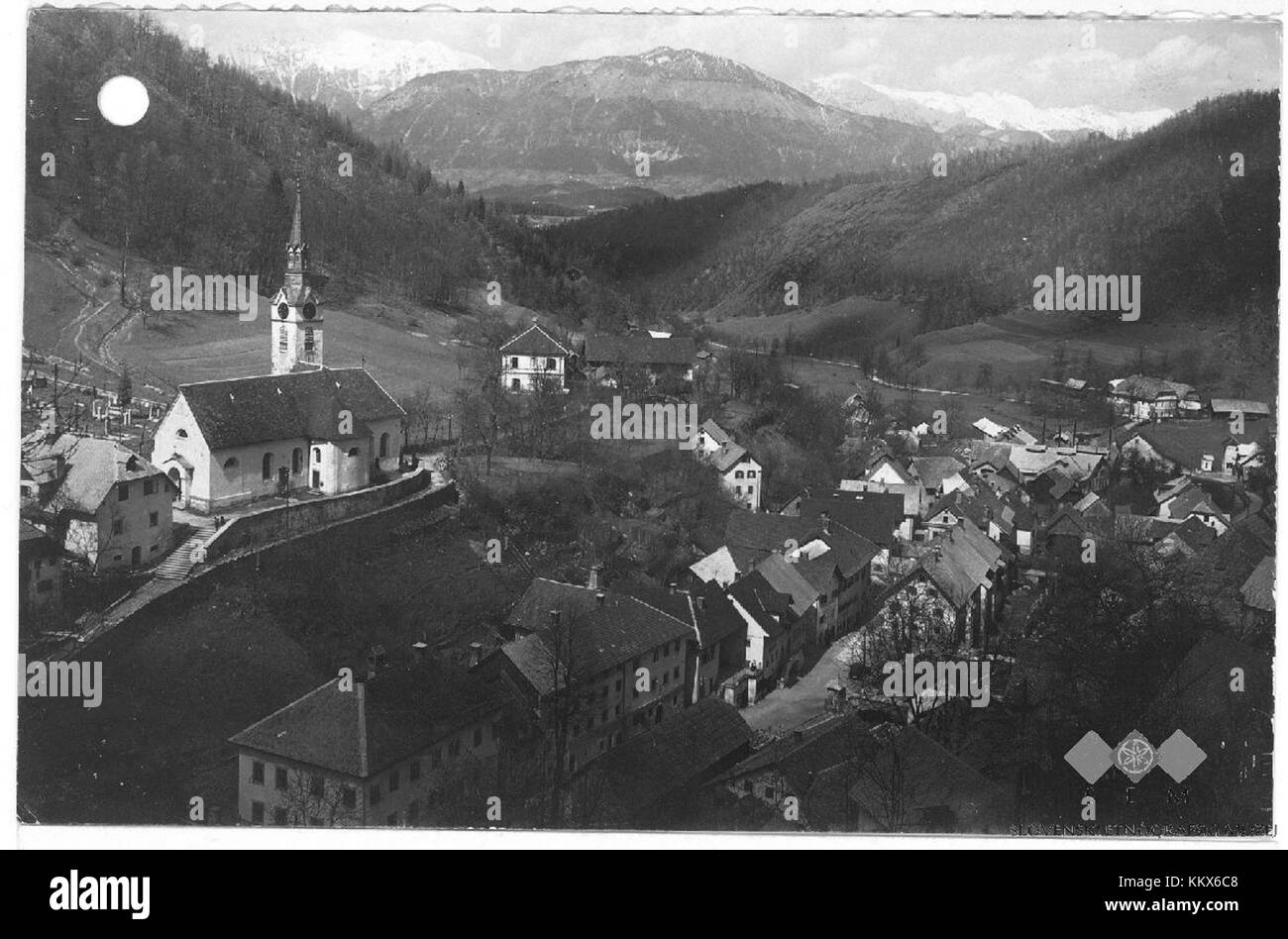 This postcard of Kropa likely depicts the scenic beauty or notable ...