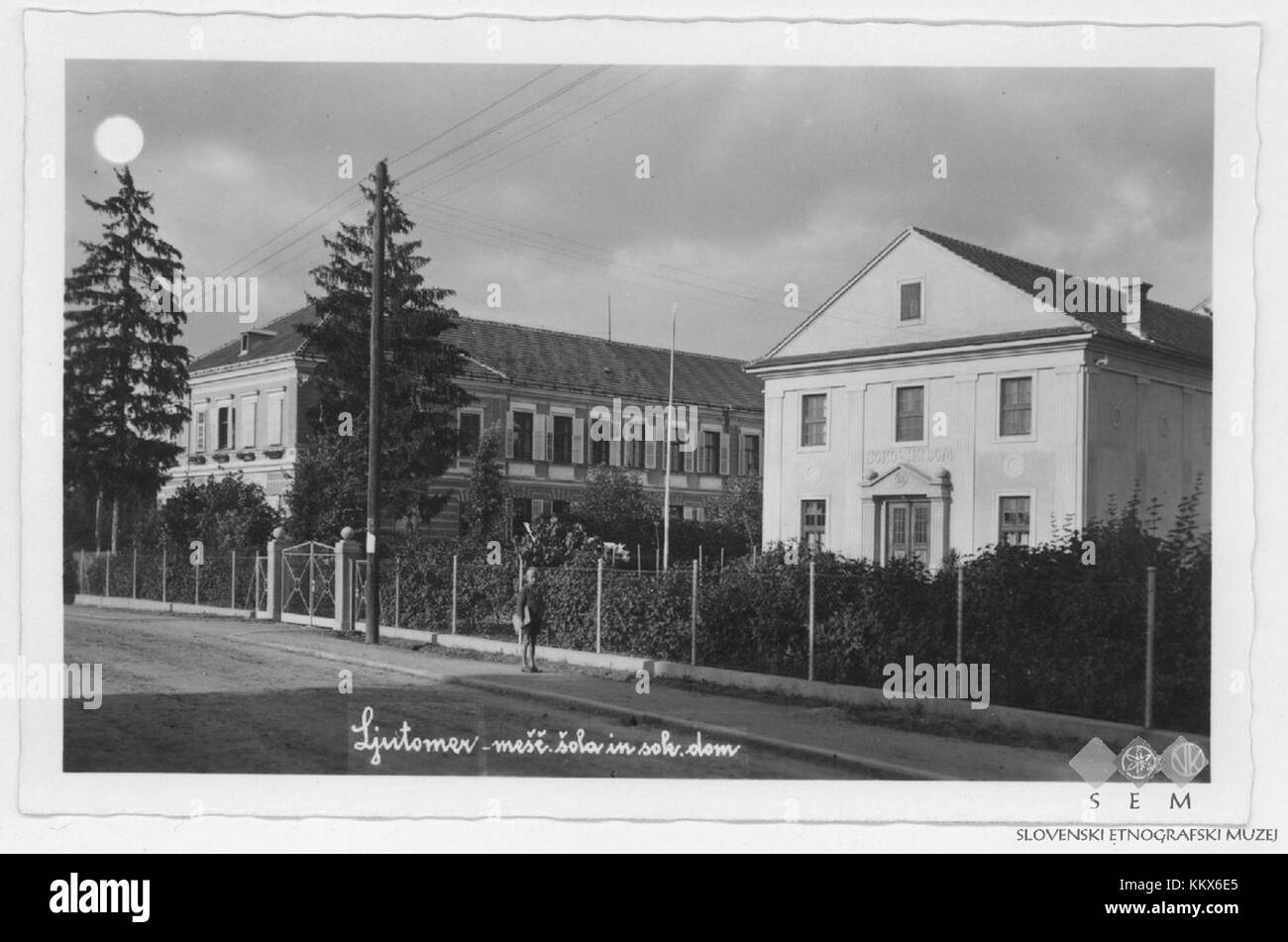 This postcard from Ljutomer, Slovenia, captures a historic view of the ...