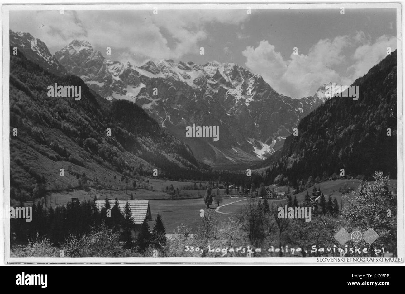 A vintage postcard depicting the scenic beauty of Logar Valley ...