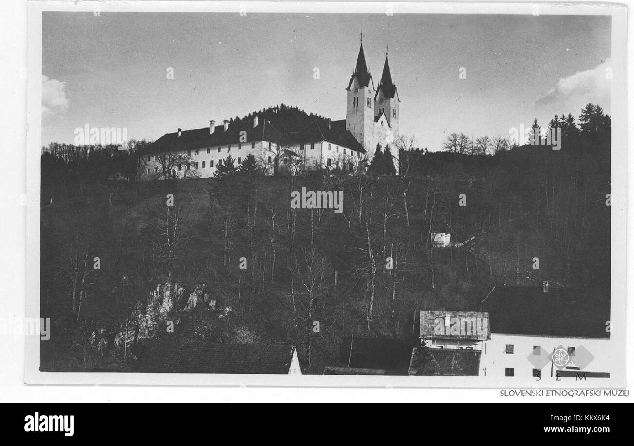 This vintage postcard showcases the town of Nazarje, Slovenia ...