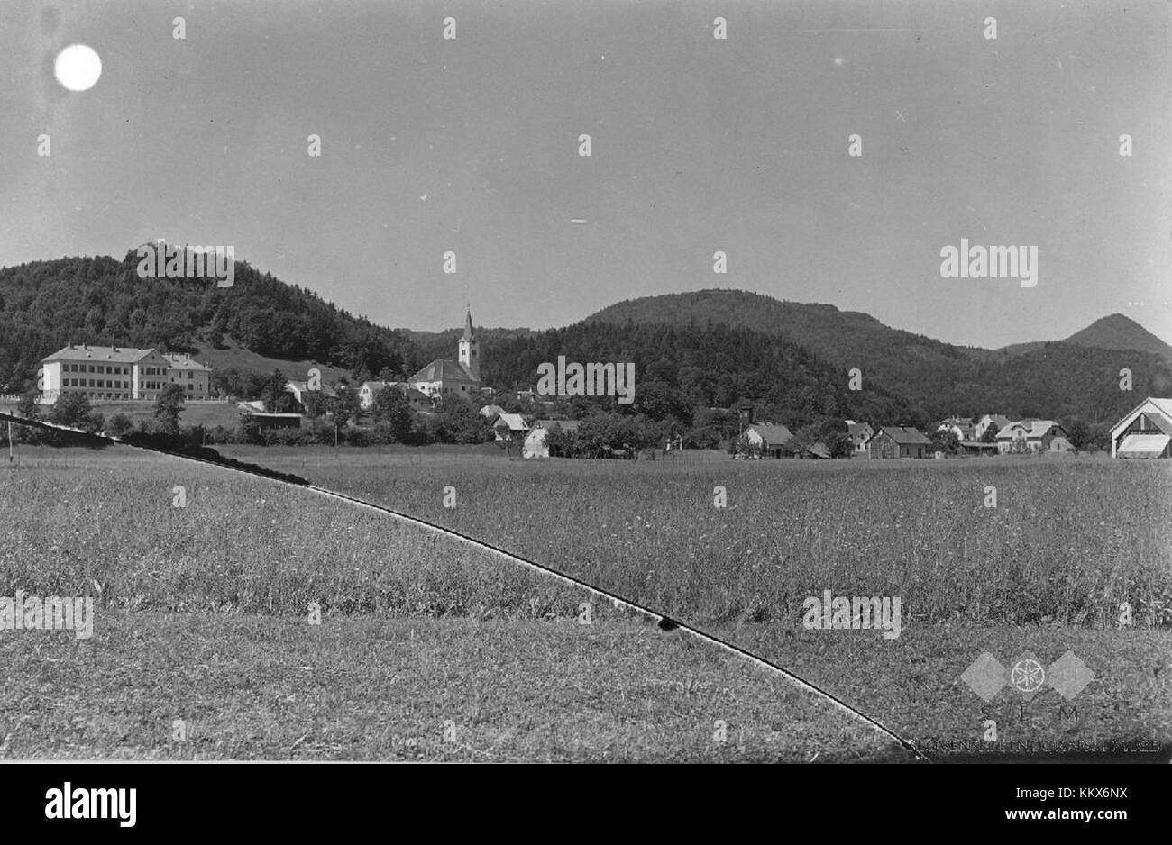 Scenic view typical picturesque Black and White Stock Photos & Images ...