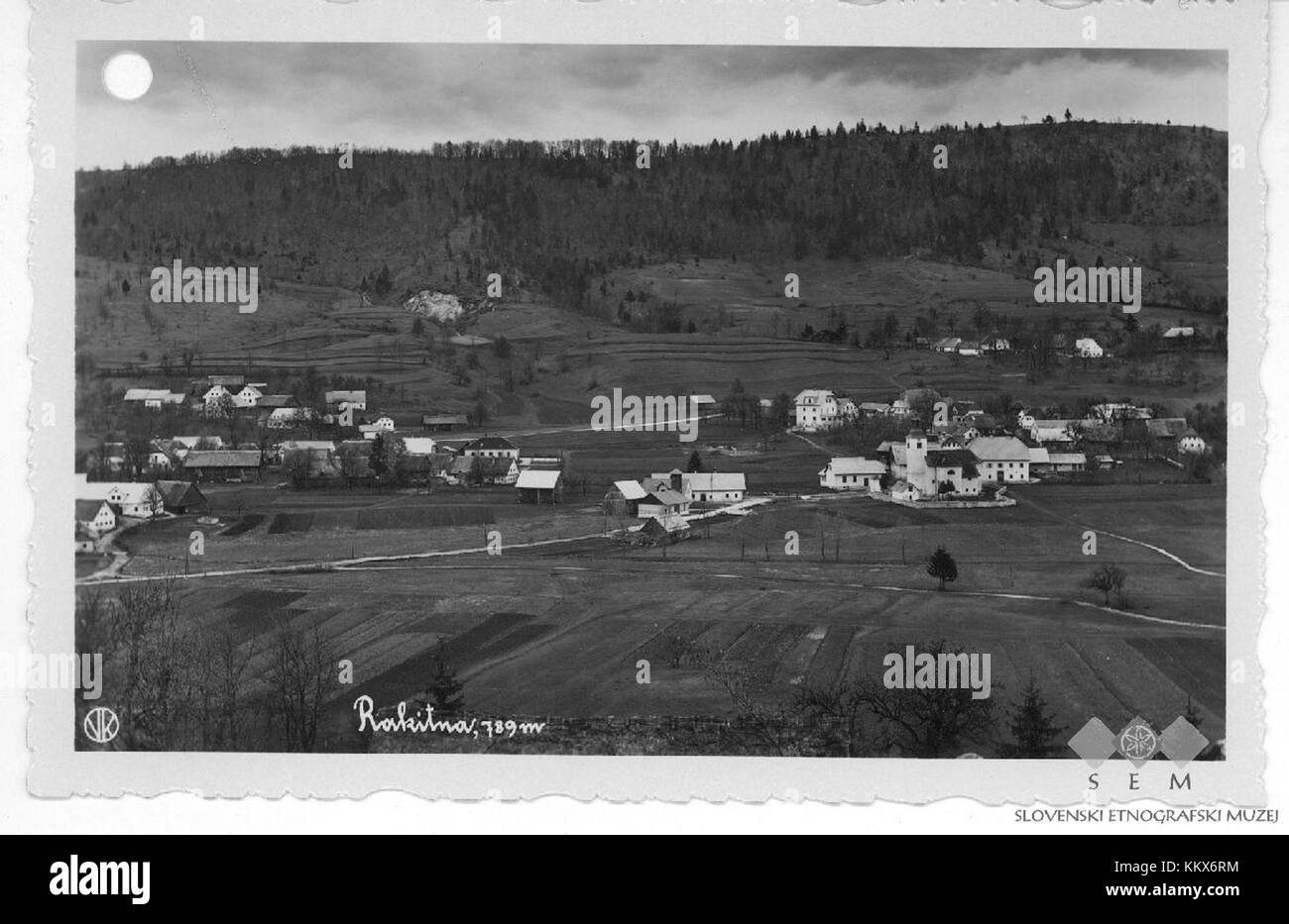 A postcard from Rakitna, a scenic village in Slovenia, captures the ...