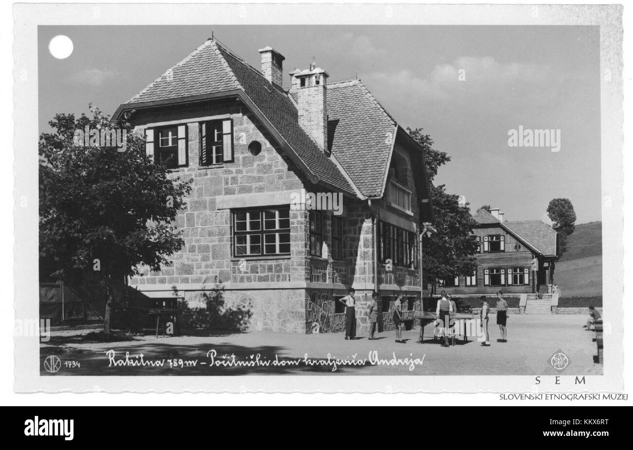 This postcard features a scenic view of Rakitna, a small village in ...