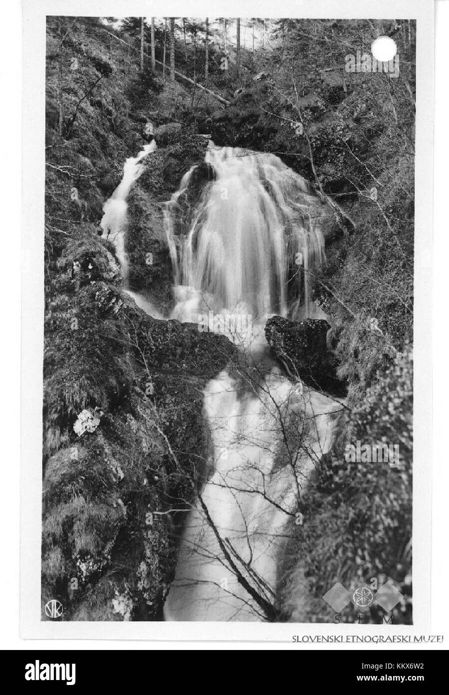 This postcard captures the beauty of Pekel Waterfall, located in ...