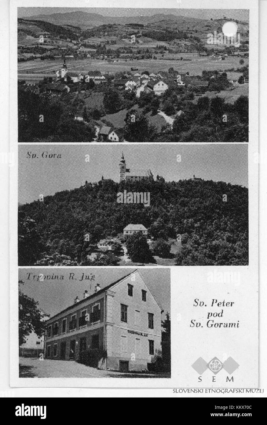 A vintage postcard depicting Bistrica ob Sotli, a settlement in ...