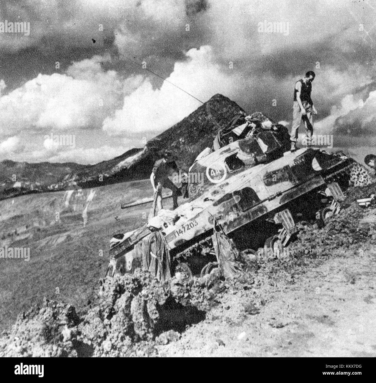 The Rhodesian Sherman tank from the 6th South African Division was ...