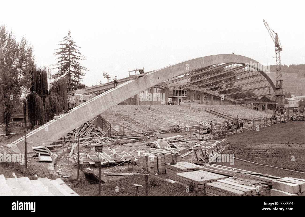 A historic event at Ljudski vrt Stadium in Maribor, Slovenia, captured ...