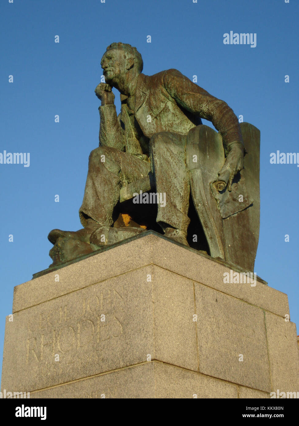 The photograph depicts Cecil John Rhodes at the University of Cape Town ...
