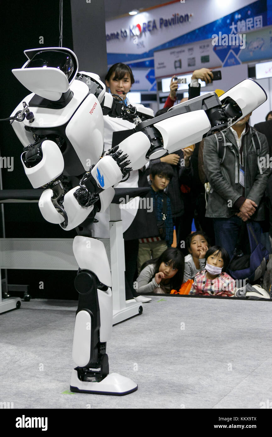 Tokyo, Japan. 2nd Dec, 2017. Toyota robot T-HR3 performs during ...