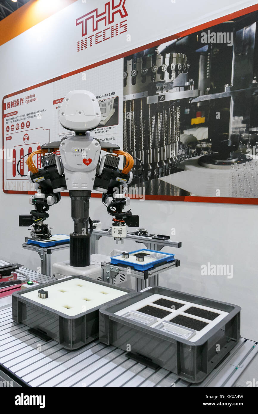 Tokyo, Japan. 2nd Dec, 2017. An industrial robot NEXTAGE performs ...