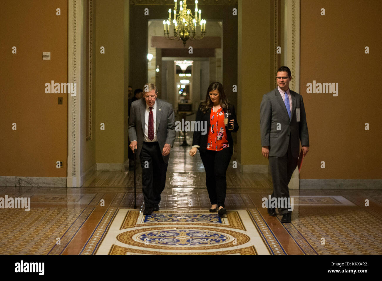 United States Senator Johnny Isakson (Republican of Georgia) walks near ...